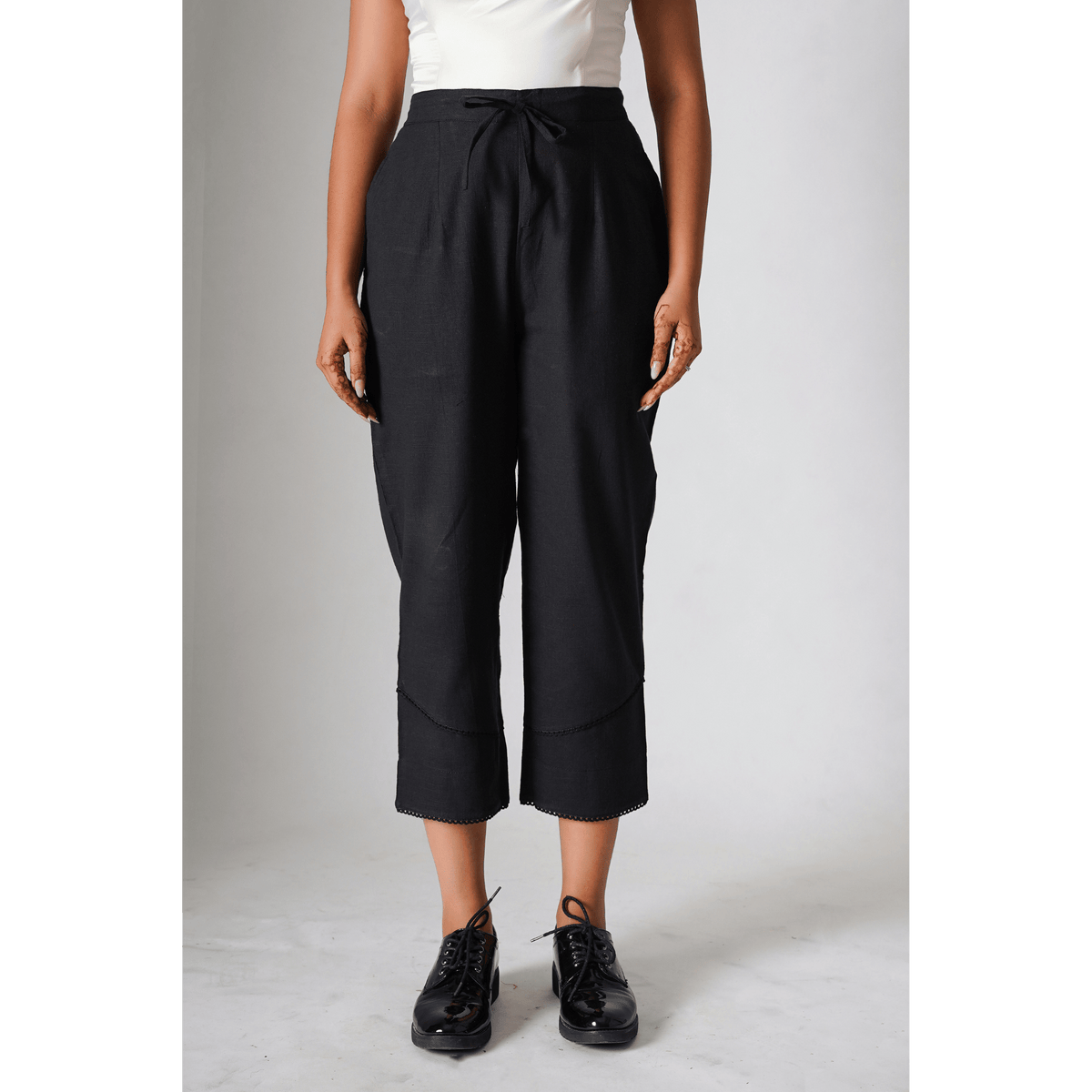 Sahara Black Cotton Pants – The Good Artisan